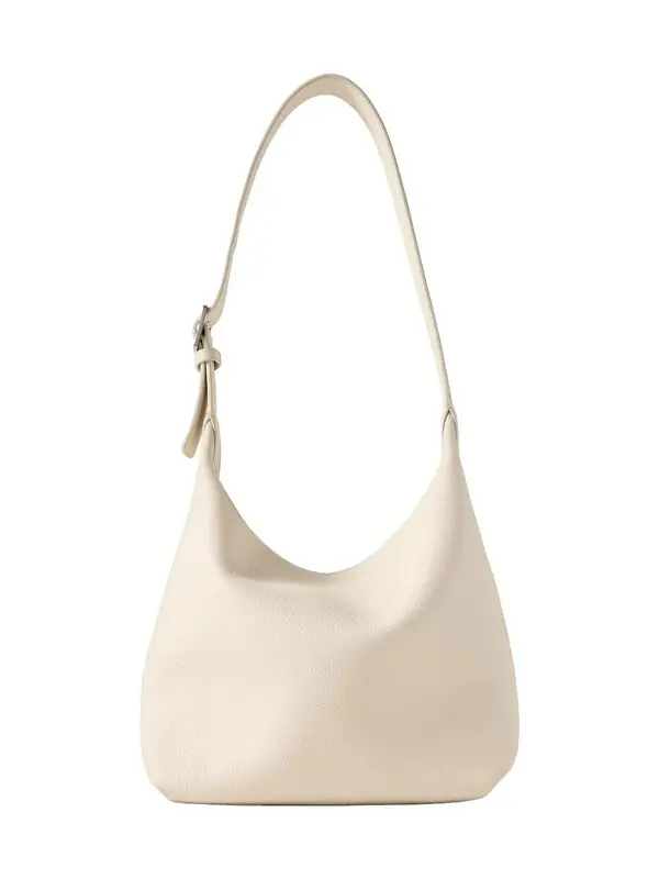THE ROW Isa Textured-leather Shoulder Bag - Ivory