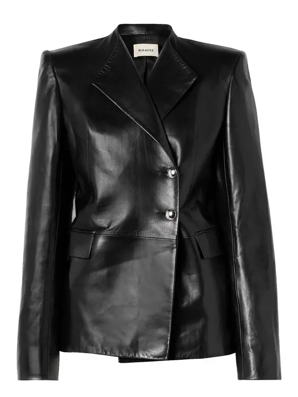 Khaite Elona Leather Jacket - Black