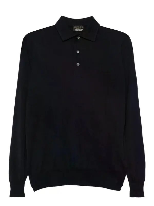DELL'OGLIO Fine-knit Polo Knit - Blue