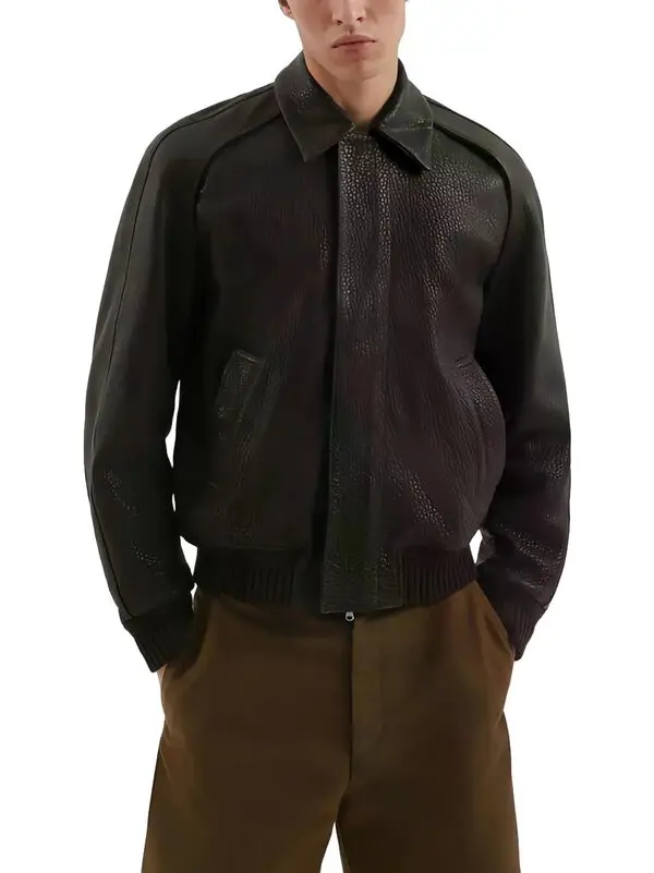 1989 STUDIO Leather Press-stud Jacket - Black