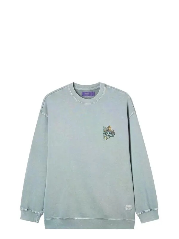 AFTERMATHS Graphic Cotton Sweatshirt - Grey