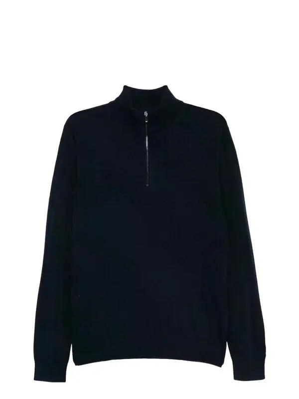 Michael Kors Wool Zipped Top - Blue