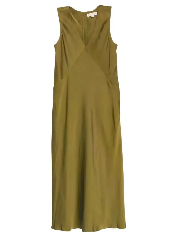 Michael Kors Satin Midi Dress - Green
