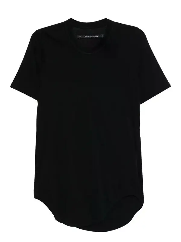 JULIUS Round Hem T-shirt - Black