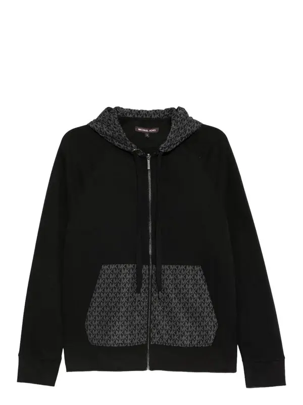 Michael Kors Monogram Hooded Jacket - Black