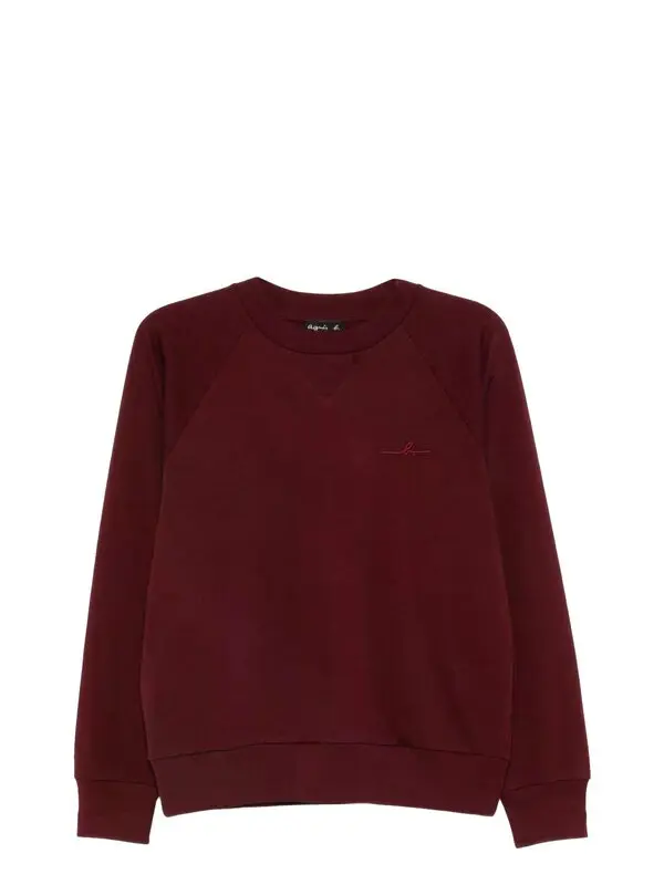 AGNÈS B. Logo-embroidered Sweatshirt - Red