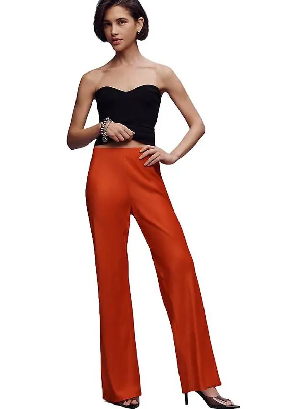 Anthropologie The Tilda Pull-on Wide-leg Pants - Tomato