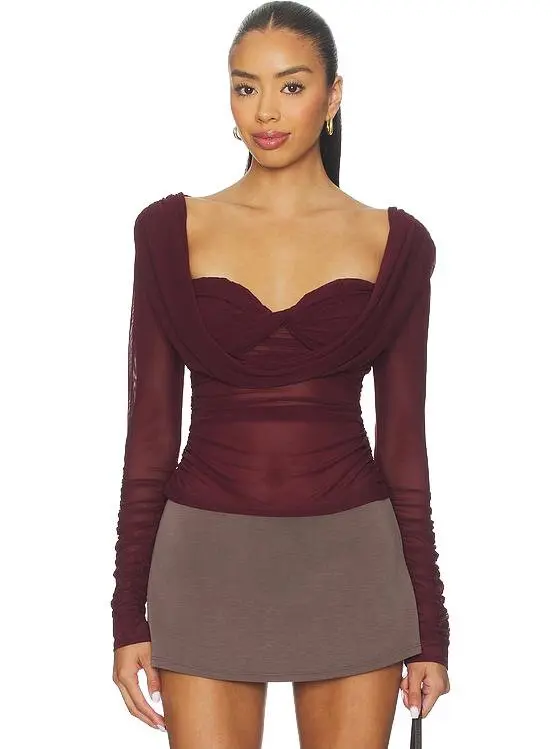 Majorelle Simone Top - Oxblood