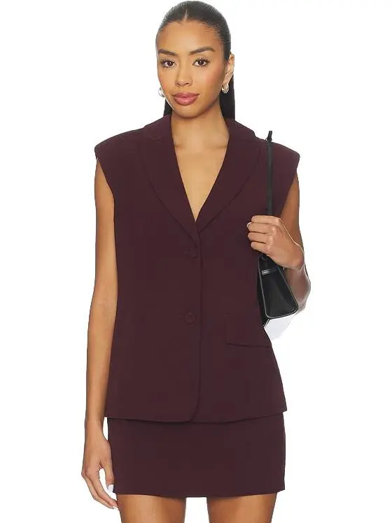 ALL THE WAYS Sable Vest Top - Burgundy