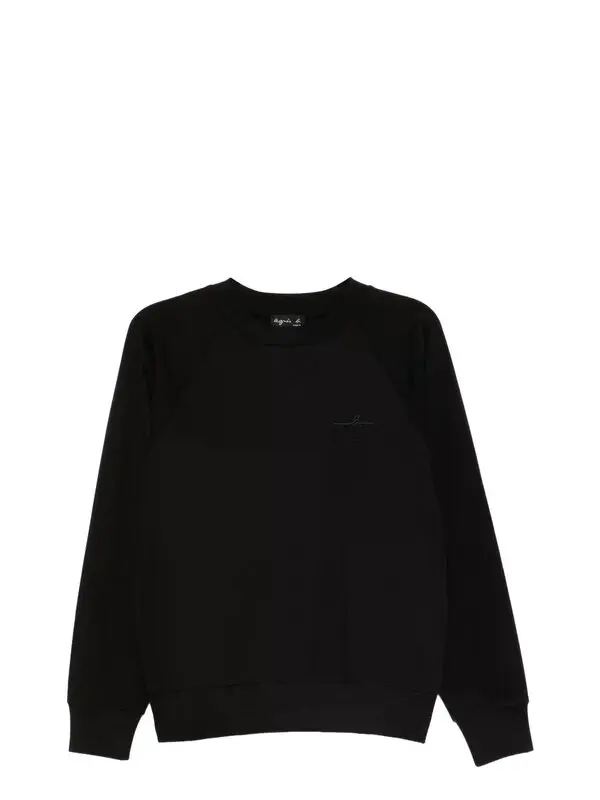 AGNÈS B. Logo-embroidered Sweatshirt - Black
