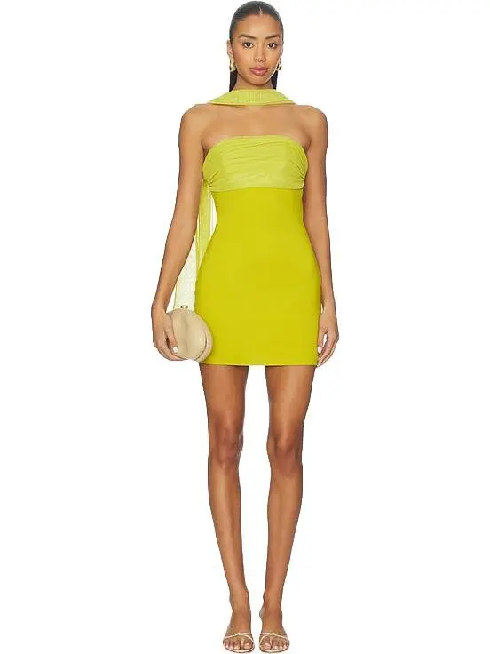 Superdown Felina Mini Dress - Chartreuse