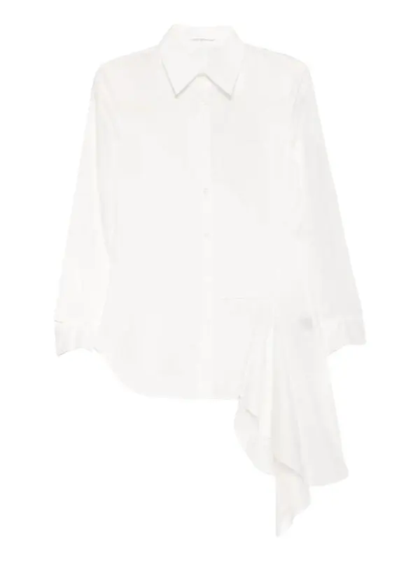 Yohji Yamamoto Asymmetric Panel Shirt - Neutrals