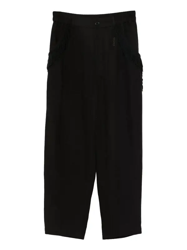 UNDERCOVERISM Cotton Tapered Trousers - Black