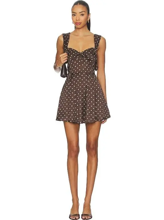 For Love & Lemons August Mini Dress - Chocolate