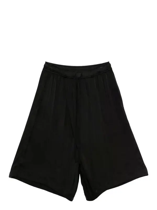 JULIUS Drawstring Drop-crotch Shorts - Black