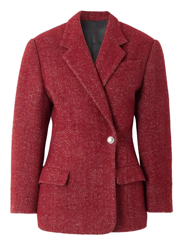 Isabel Marant Herringbone Blazer - Red