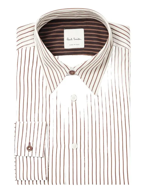 Paul Smith Striped Twill Shirt - White