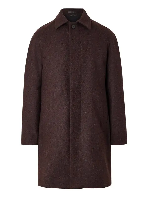 Sunspel Harris Wool-tweed Car Coat - Brown