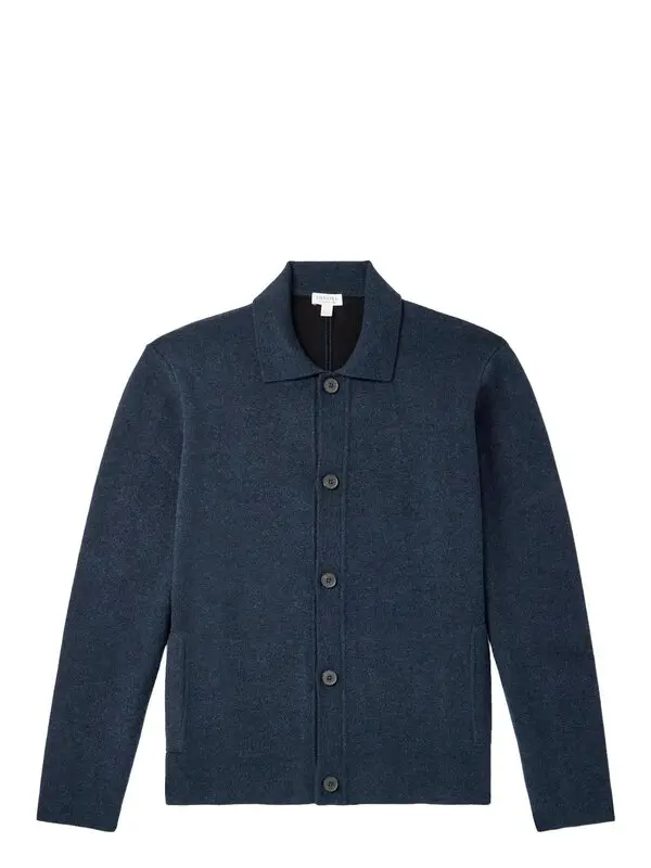 Sunspel Double-faced Merino Wool-blend Jacket - Blue