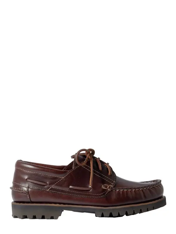 Mr P. Leather Boat Shoes - Brown