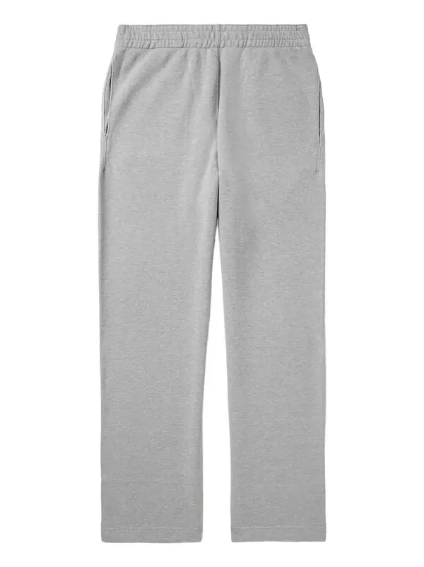 REMI RELIEF Straight-leg Cotton-jersey Sweatpants - Gray