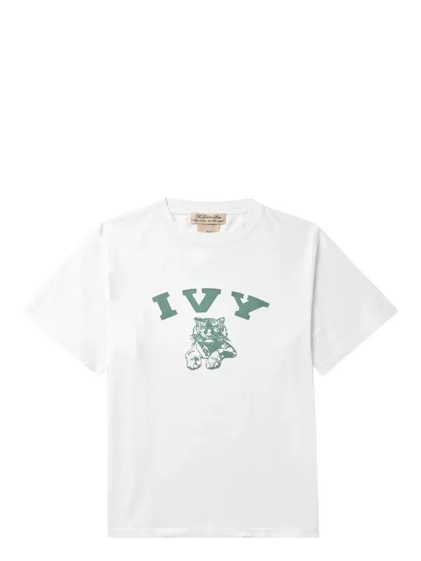 REMI RELIEF Ivy Printed Cotton-jersey T-shirt - White