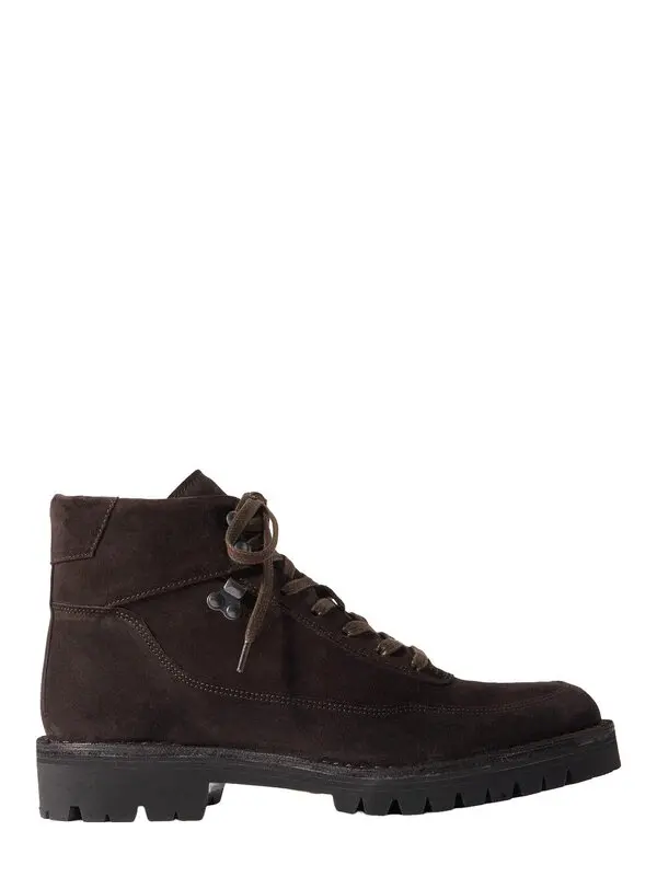 Mr P. Suede Lace-up Boots - Brown