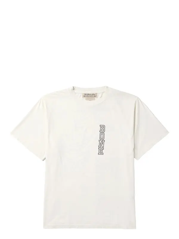 REMI RELIEF Bone Cotton-jersey T-shirt - White