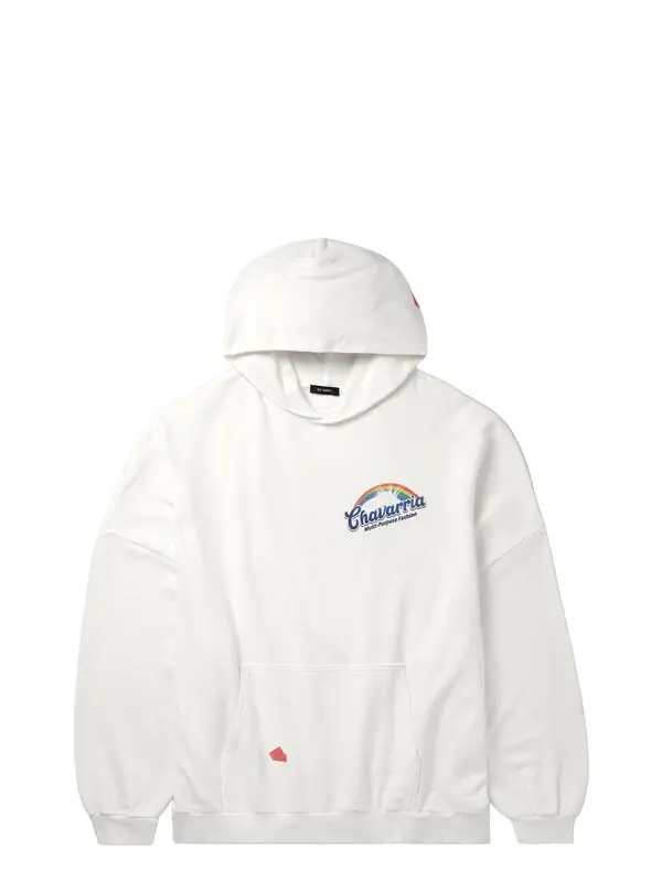 WILLY CHAVARRIA Oversized Logo-print Cotton-jersey Hoodie - White