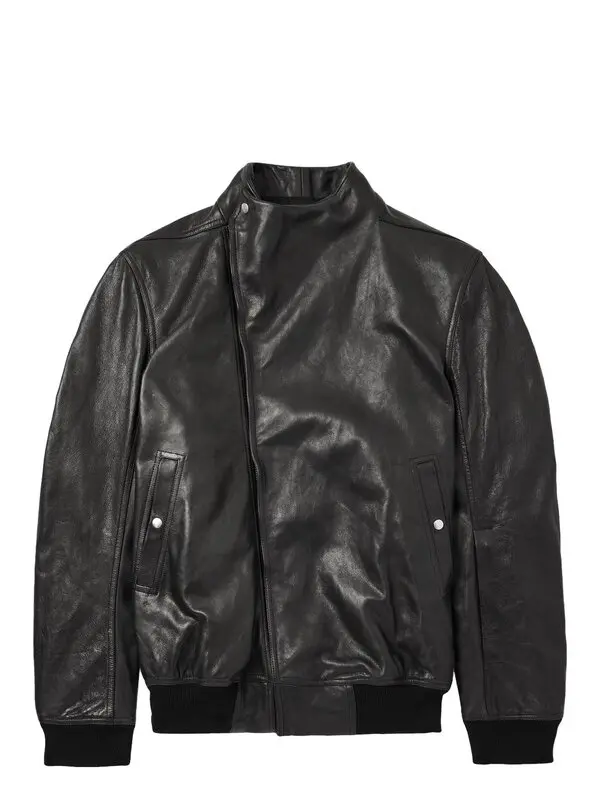 Rick Owens Hollywood Flight Leather Jacket - Black