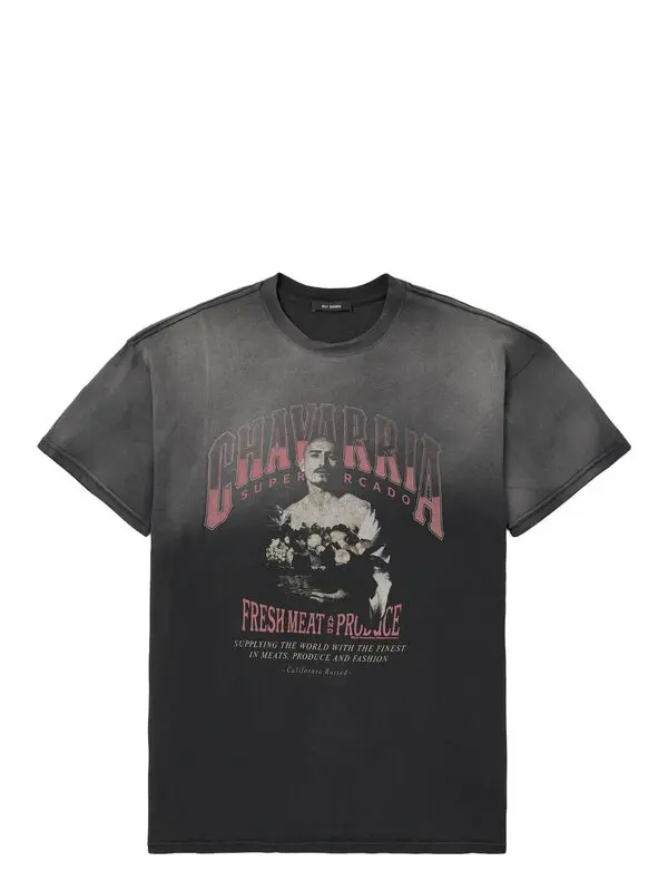 WILLY CHAVARRIA San Chachi Printed Cotton-jersey T-shirt - Black