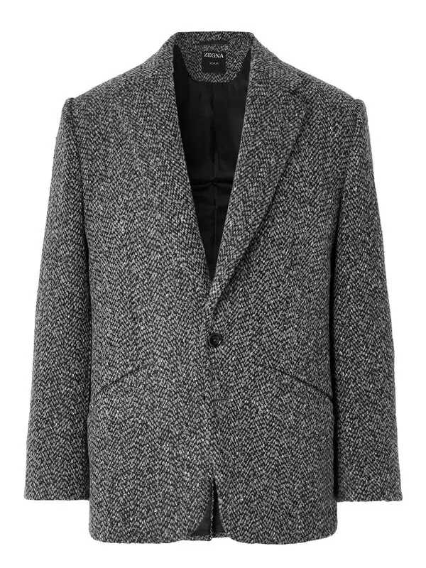 Zegna Wool And Cashmere-blend Suit Jacket - Gray