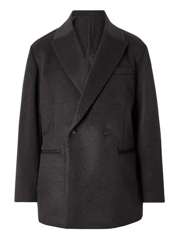SSSTEIN Double-breasted Cashmere Blazer - Brown