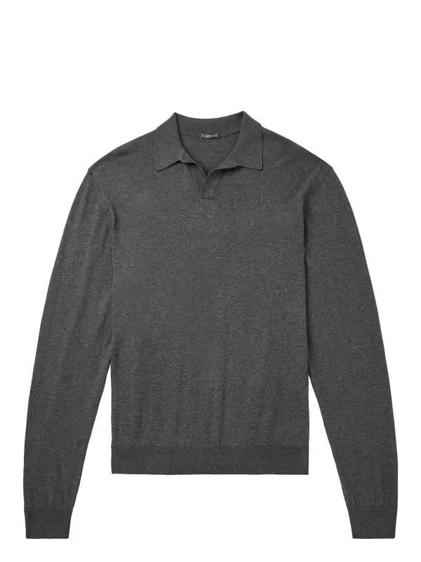 Rubinacci Cotton Polo Shirt - Gray