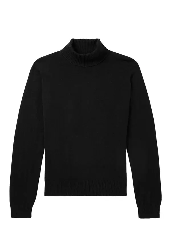 Rubinacci Cashmere Rollneck Sweater - Black