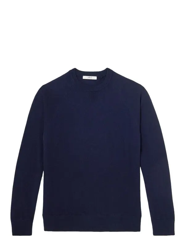 Mr P. Charlie Merino Wool And Cashmere-blend Sweater - Blue