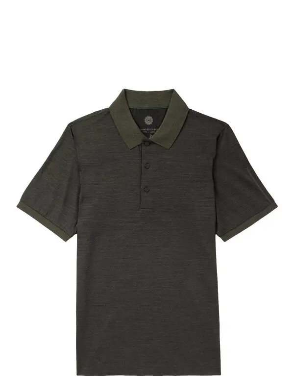 Purdey Merino Wool And Lyocell-blend Piqué Polo Shirt - Green
