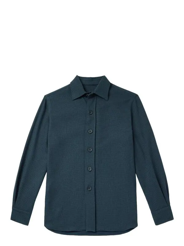 Rubinacci Blanket Wool Shirt - Blue