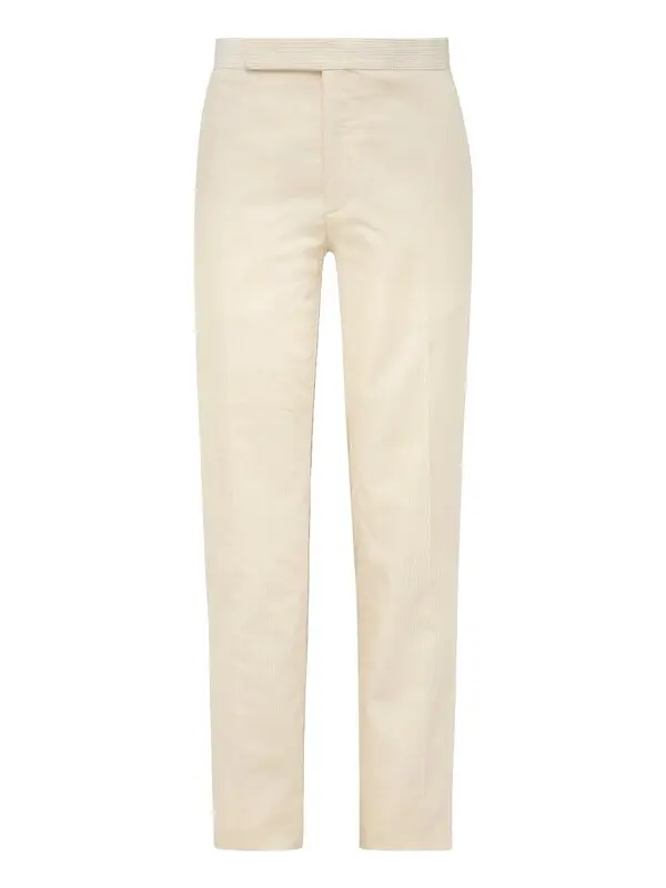 Ralph Lauren Purple Label Gregory Straight-leg Cotton-corduroy Trousers - Neutrals