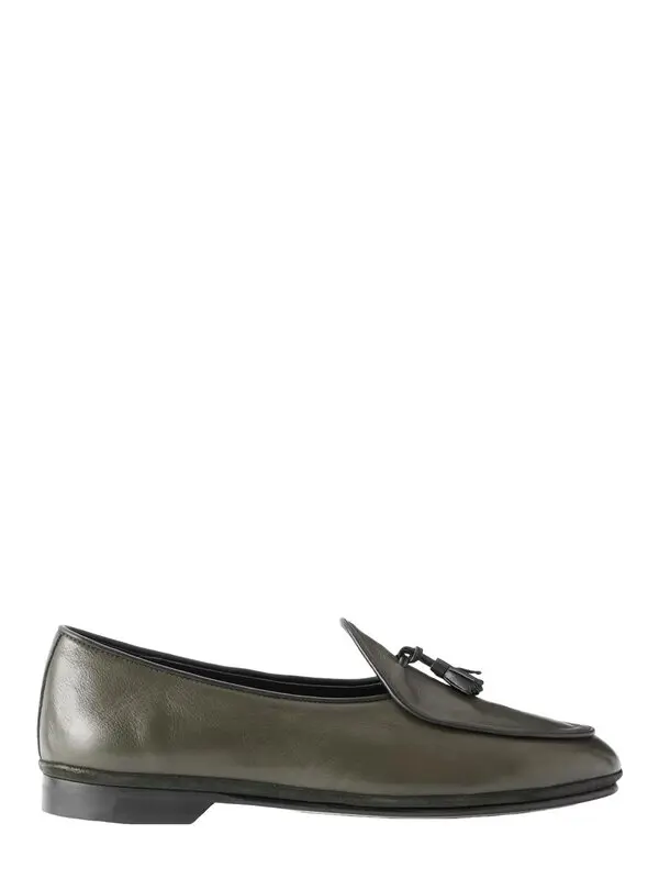 Rubinacci Marphy Tasseled Leather Loafers - Green