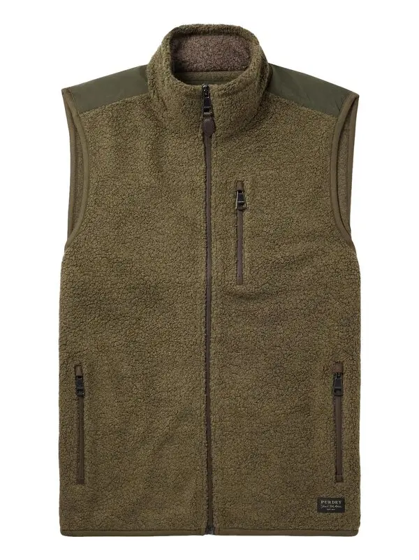 Purdey Bouclé Gilet - Green