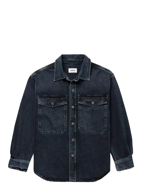 AGOLDE Park Denim Shirt Jacket - Blue