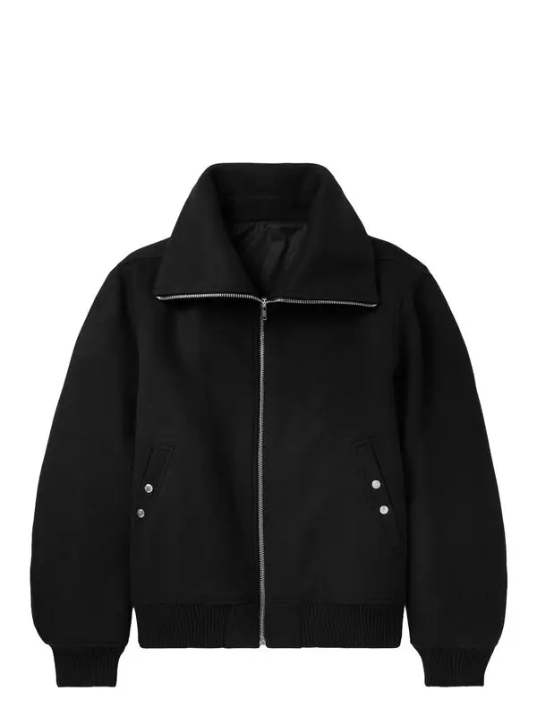 Rick Owens Padded Wool Bomber Jacket - Black