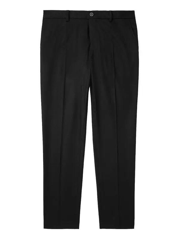 Dolce & Gabbana Slim-fit Cropped Wool Trousers - Black