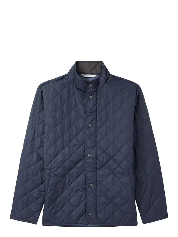Peter Millar Suffolk Quilted Recycled-shell Coat - Blue