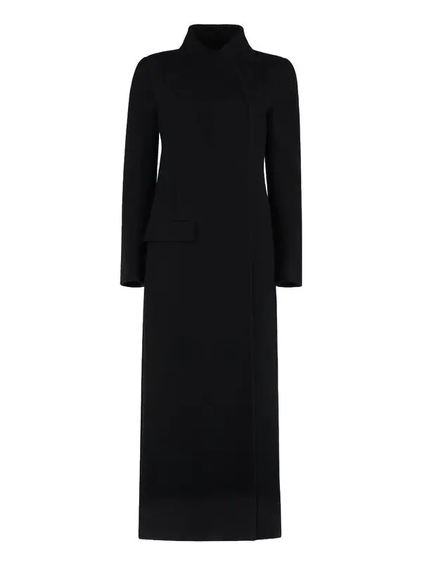 TOM FORD Long Wool Coat - Black