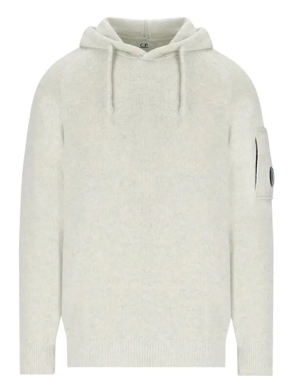 C.P. COMPANY Hooded Wool-blend Sweater - Grey