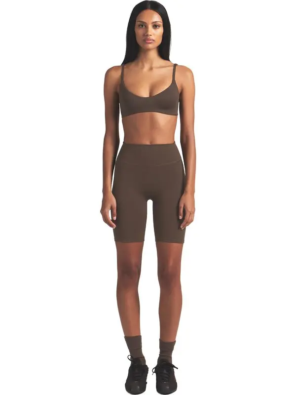 Nike Nikeskims Matte High-waisted 7" Biker Shorts - Brown