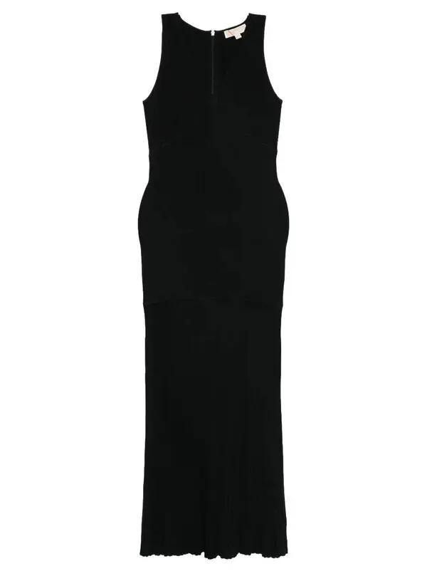 Michael Kors Ribbed Maxi Dress - Black