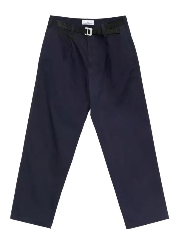 Stone Island Belted Trousers - Blue